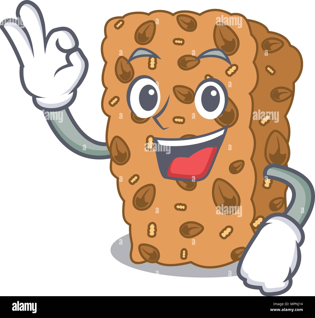 Okay granola bar character cartoon Stock Vector Image & Art - Alamy