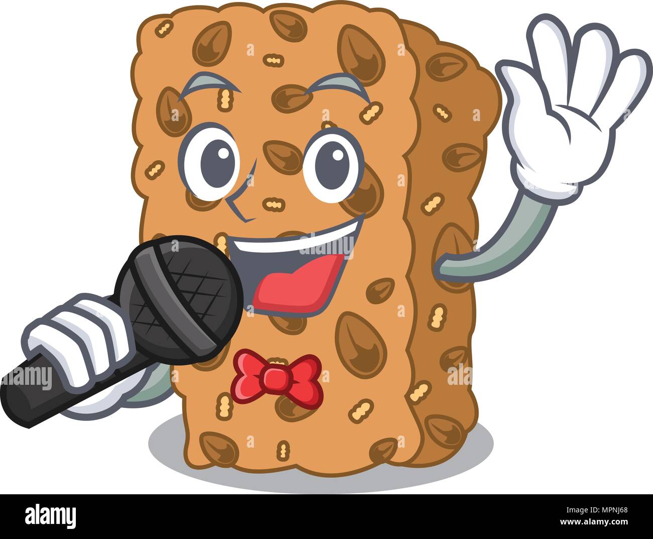 Singing granola bar mascot cartoon Stock Vector Image & Art - Alamy