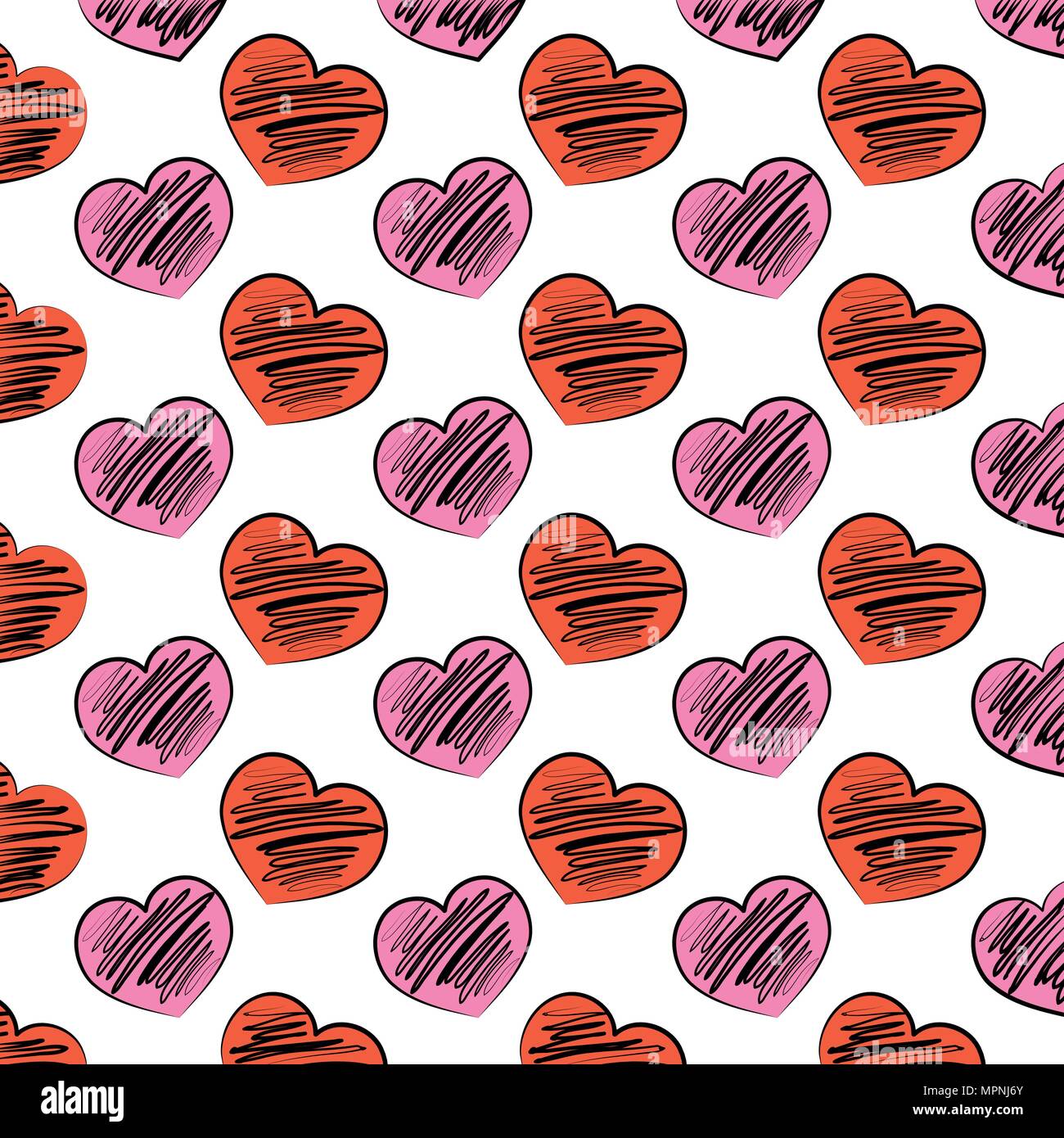 hand drawn heart design background vector illustration Stock Vector ...