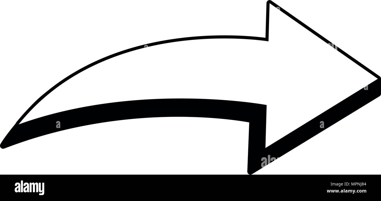 line arrow next direction symbol icon vector illustration Stock Vector ...