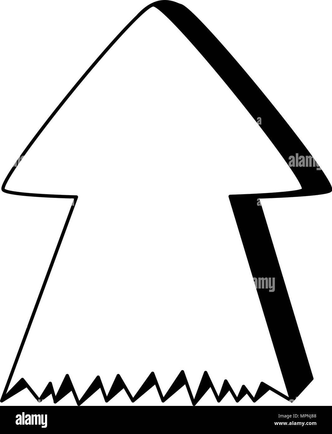 line pictogram arrow up direction sign vector illustration Stock Vector ...