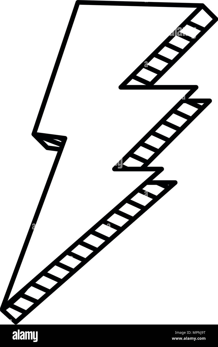 line thunder graphic shape icon design vector illustration Stock Vector ...