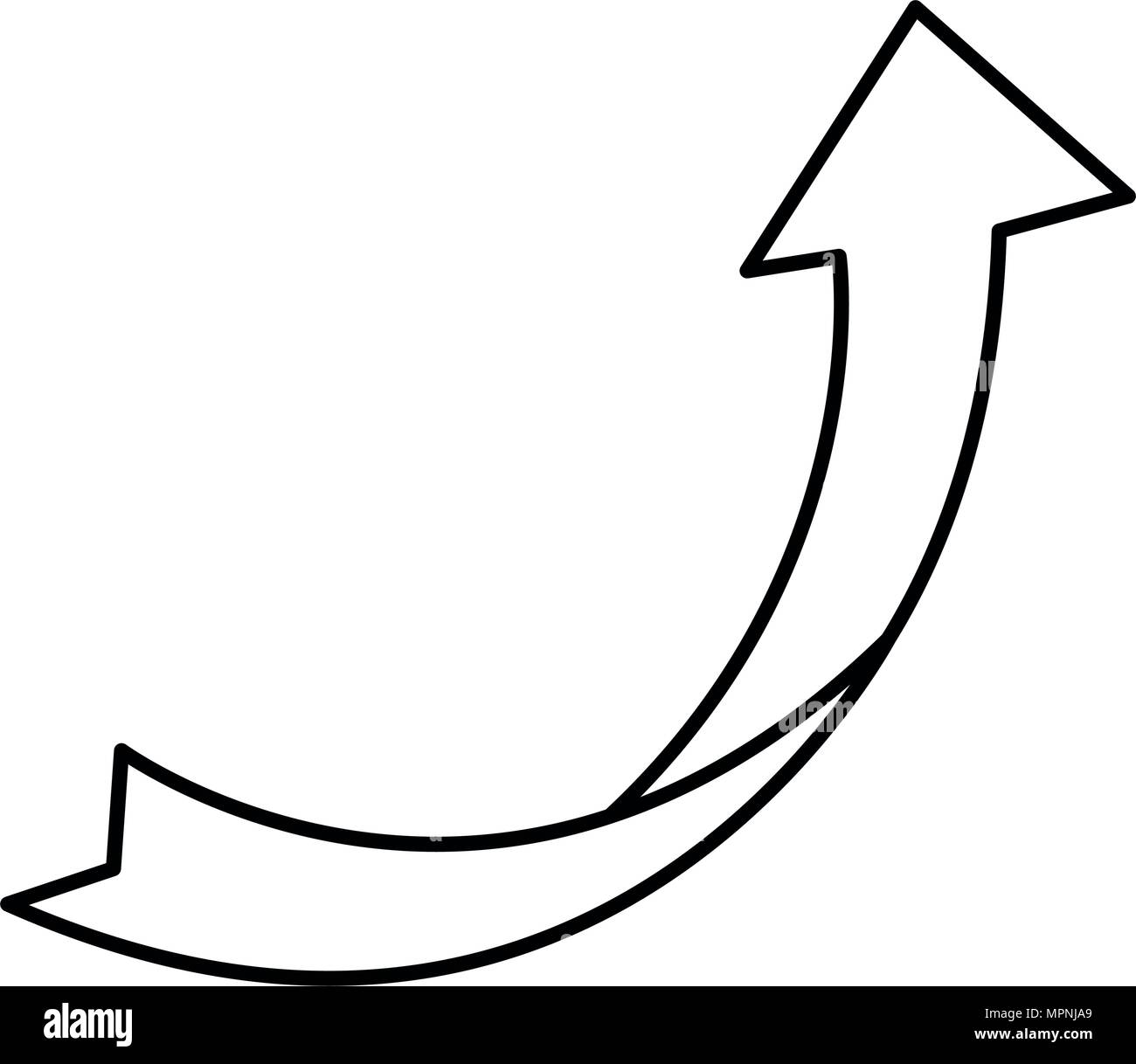 line pictogram arrow icon sign direction vector illustration Stock ...