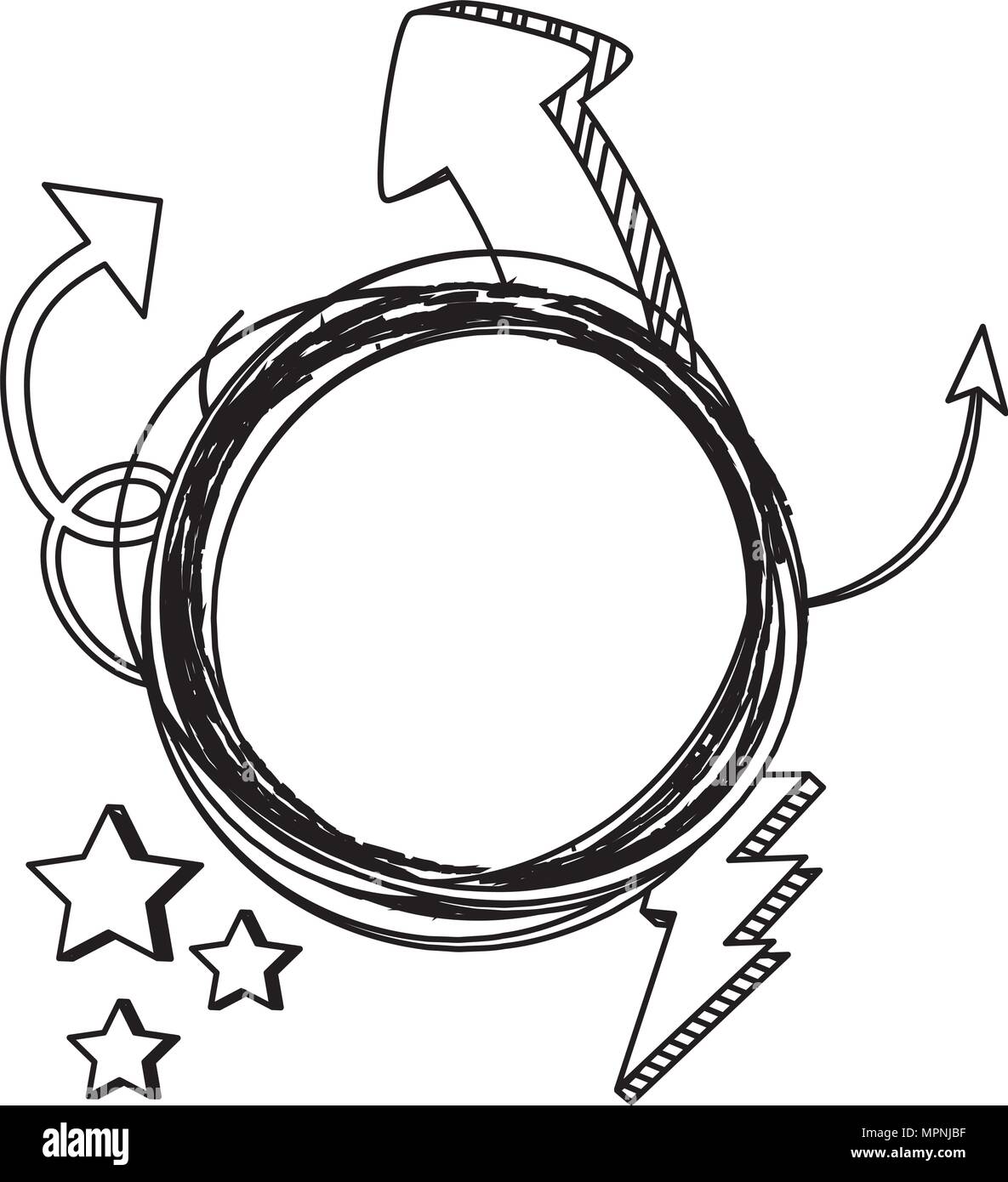 line graphic hand drawn shape design vector illustration Stock Vector ...