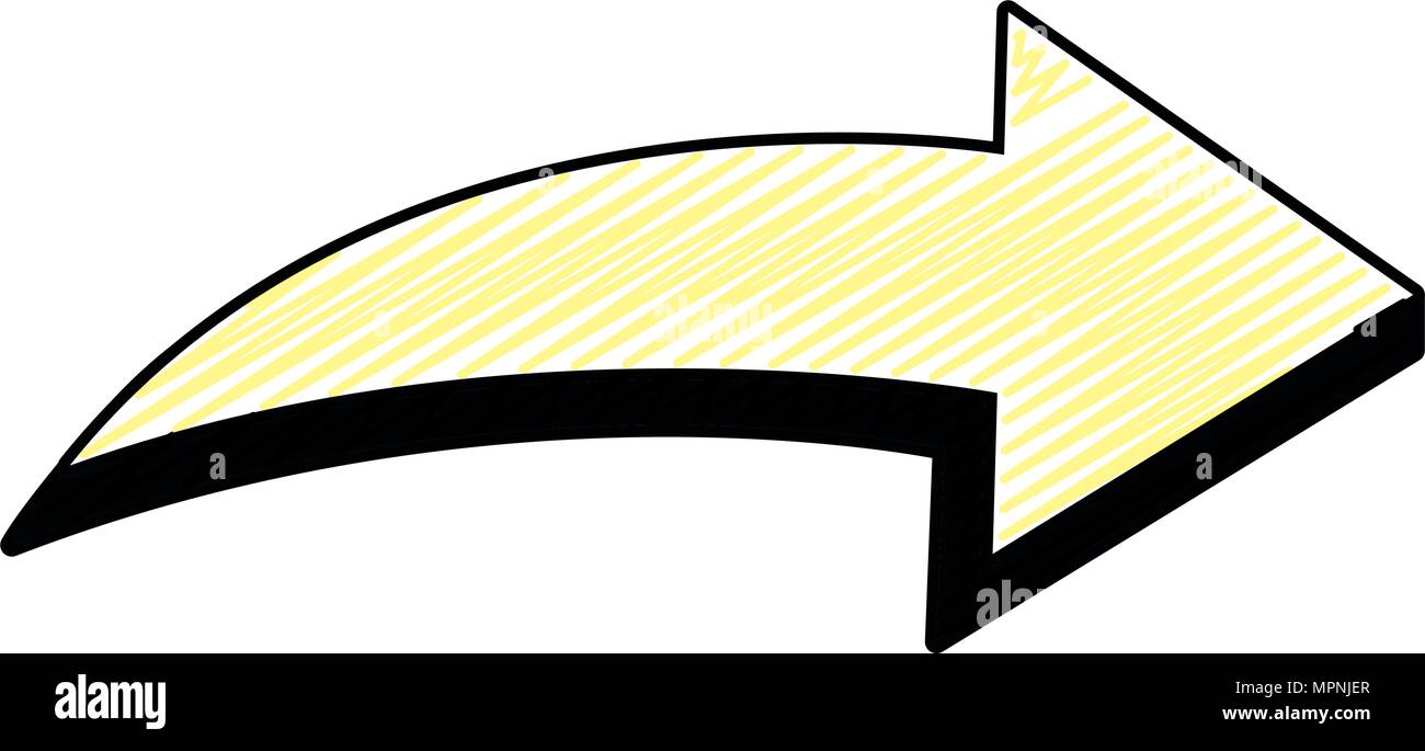 doodle arrow next direction symbol icon vector illustration Stock ...