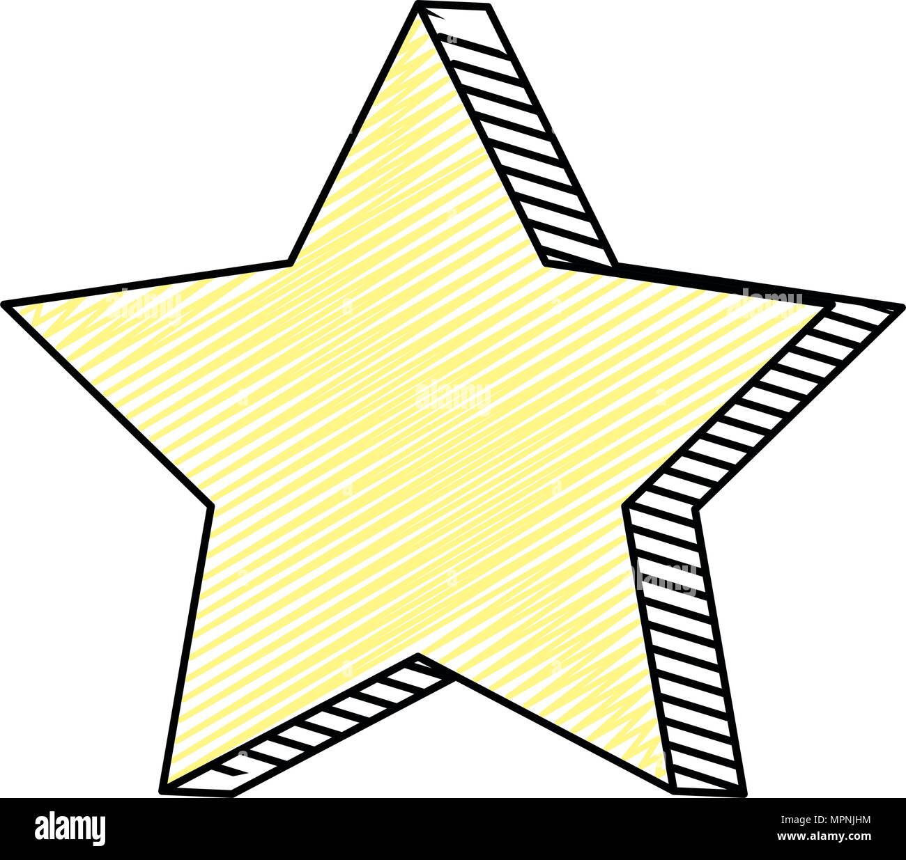 doodle pictogram star shape symbol icon vector illustration Stock ...