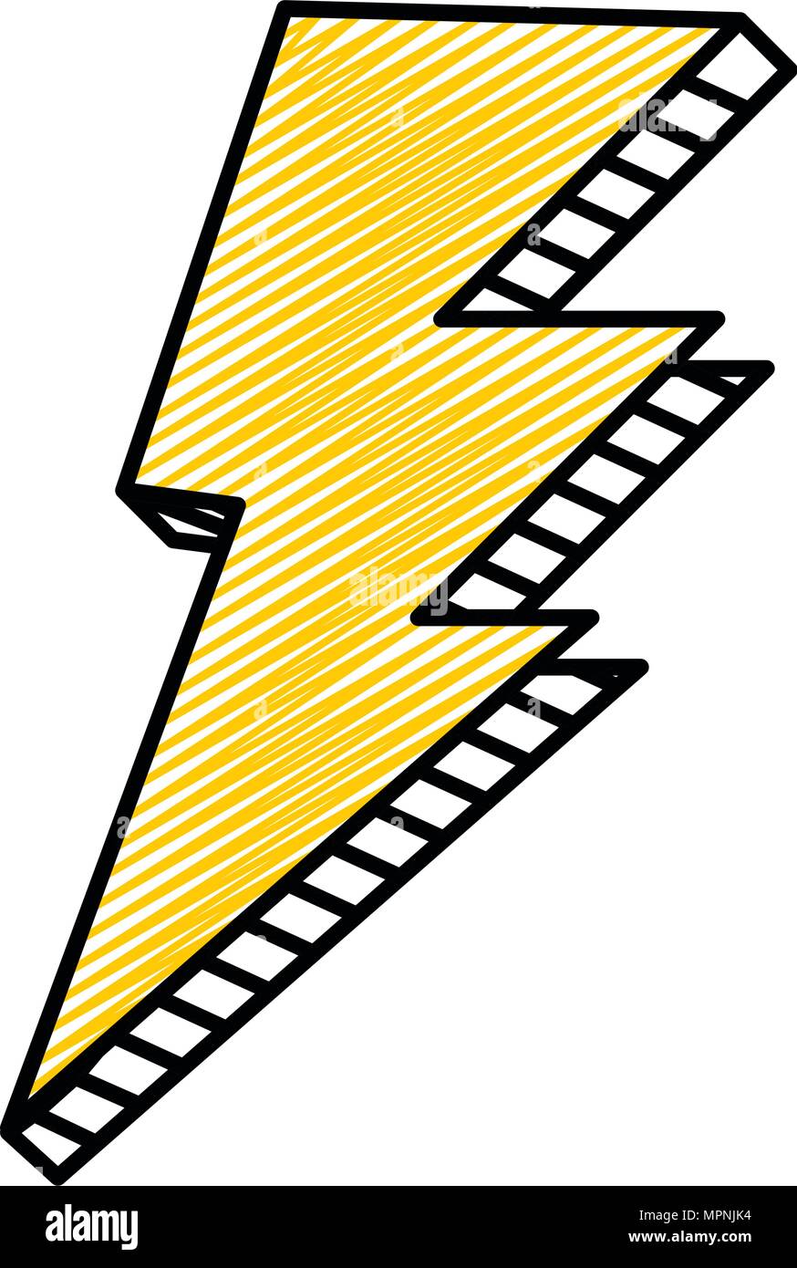 doodle thunder graphic shape icon design vector illustration Stock ...