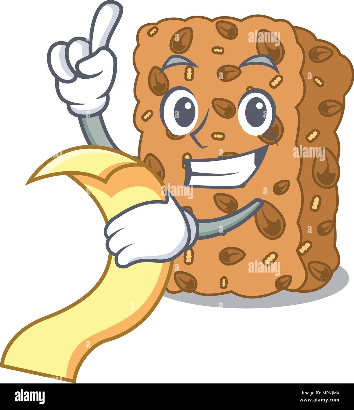 With menu granola bar mascot cartoon Stock Vector Image & Art - Alamy