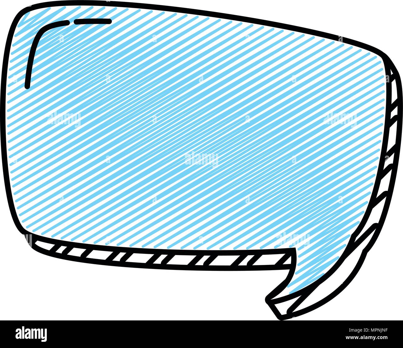 doodle square chat bubble note message vector illustration Stock Vector ...
