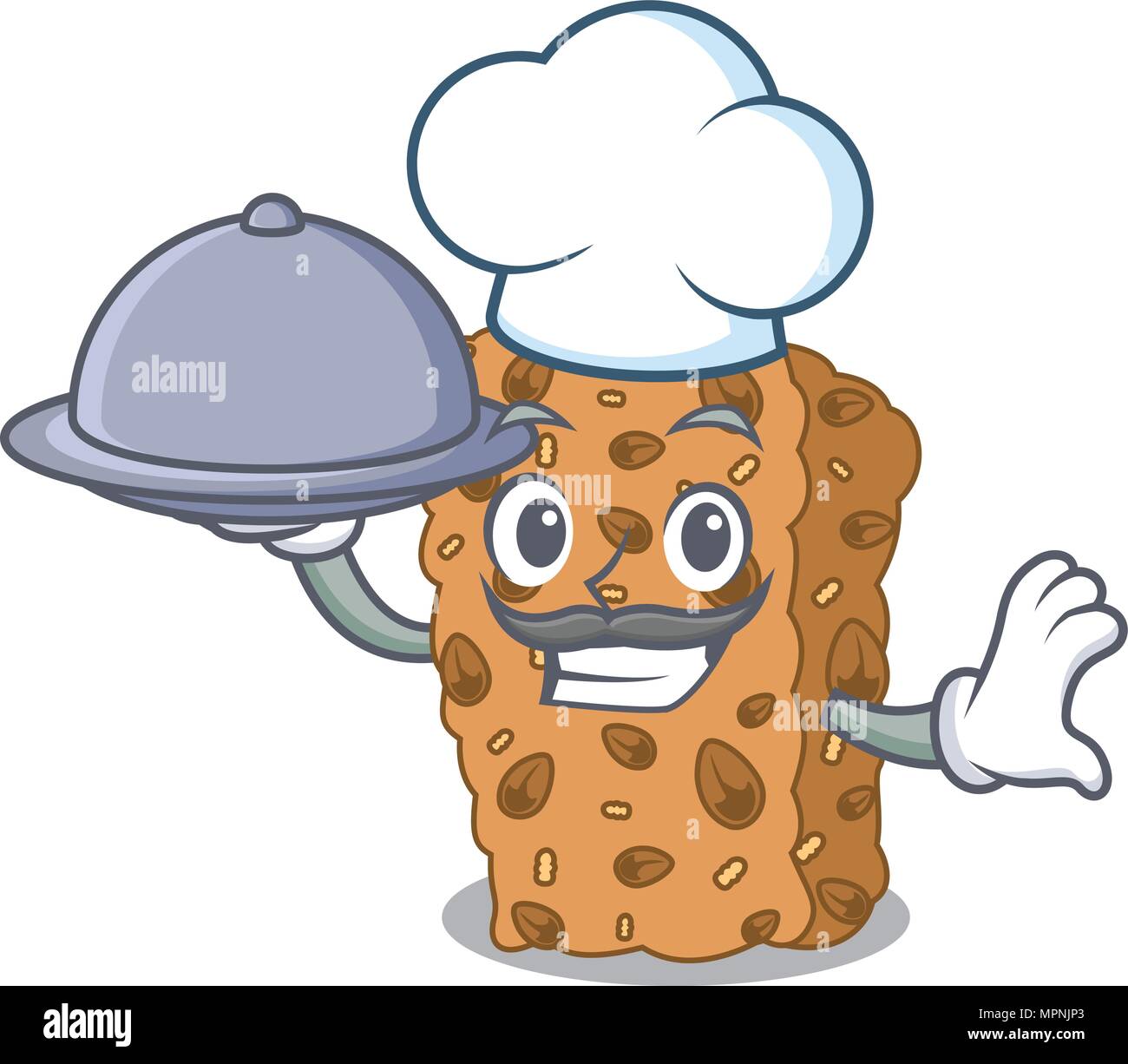 Chef with food granola bar mascot cartoon Stock Vector Image & Art - Alamy