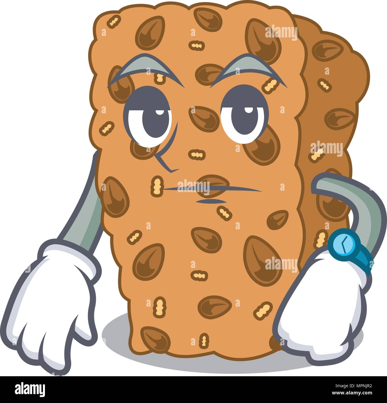 Waiting granola bar mascot cartoon Stock Vector Image & Art - Alamy