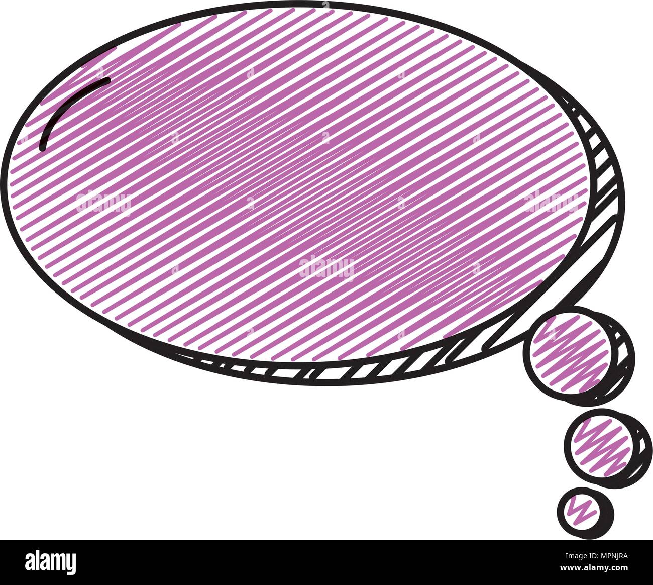 doodle circle note chat bubble message vector illustration Stock Vector ...