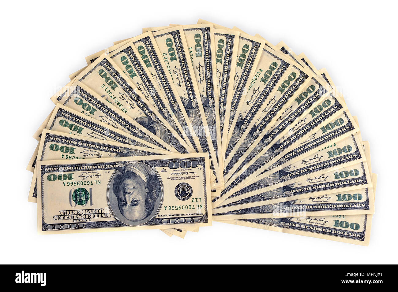 heap of dollars, money background on a white Stock Photo - Alamy