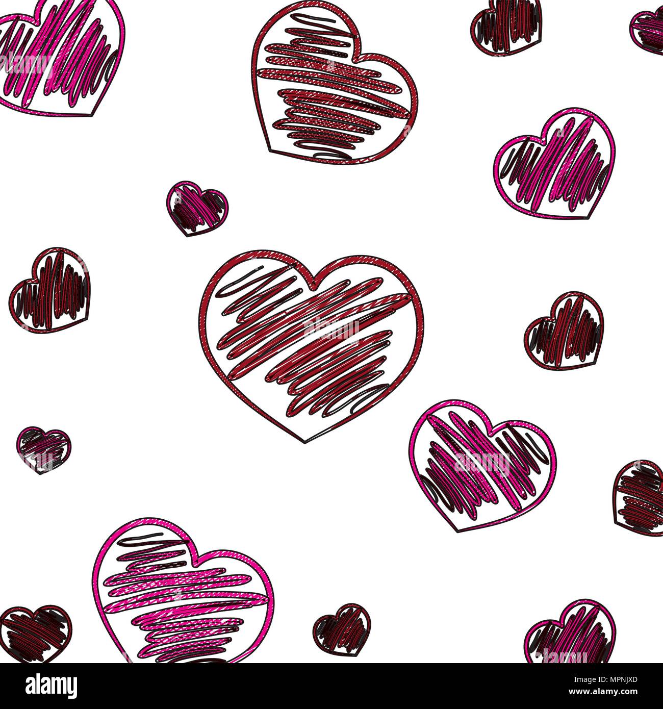 doodle heart graphic shape background design vectr illustration Stock ...