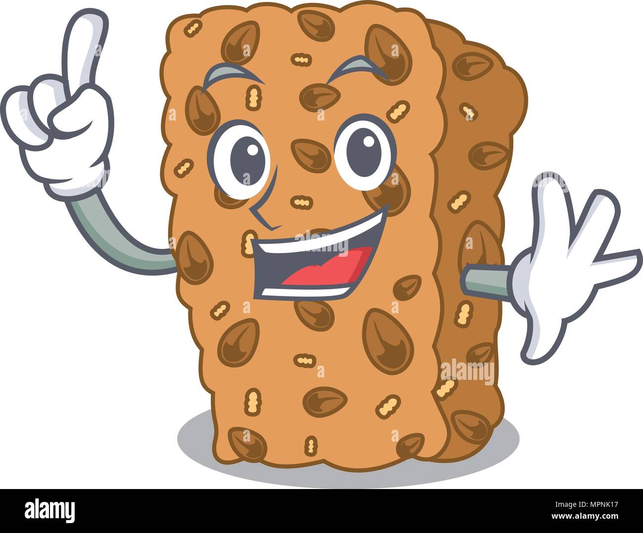 Finger granola bar mascot cartoon Stock Vector Image & Art - Alamy