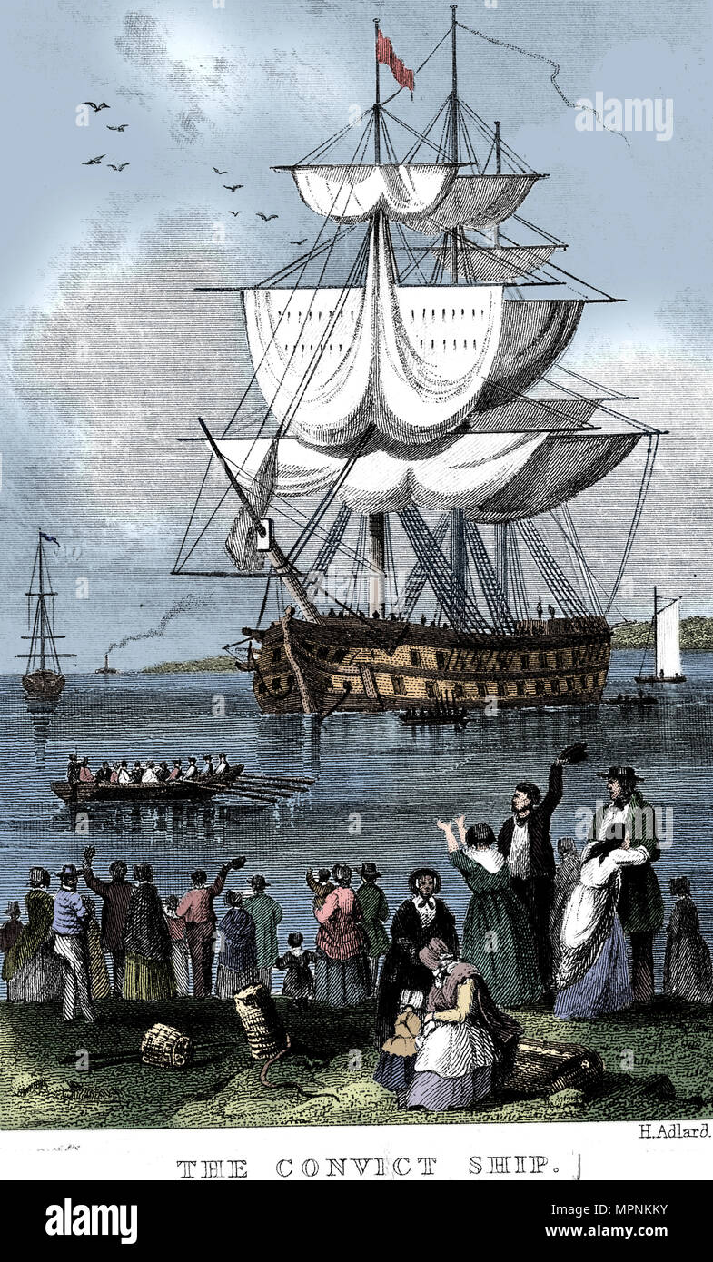 'The Convict Ship', c1820. Artist: Henry Adlard Stock Photo - Alamy
