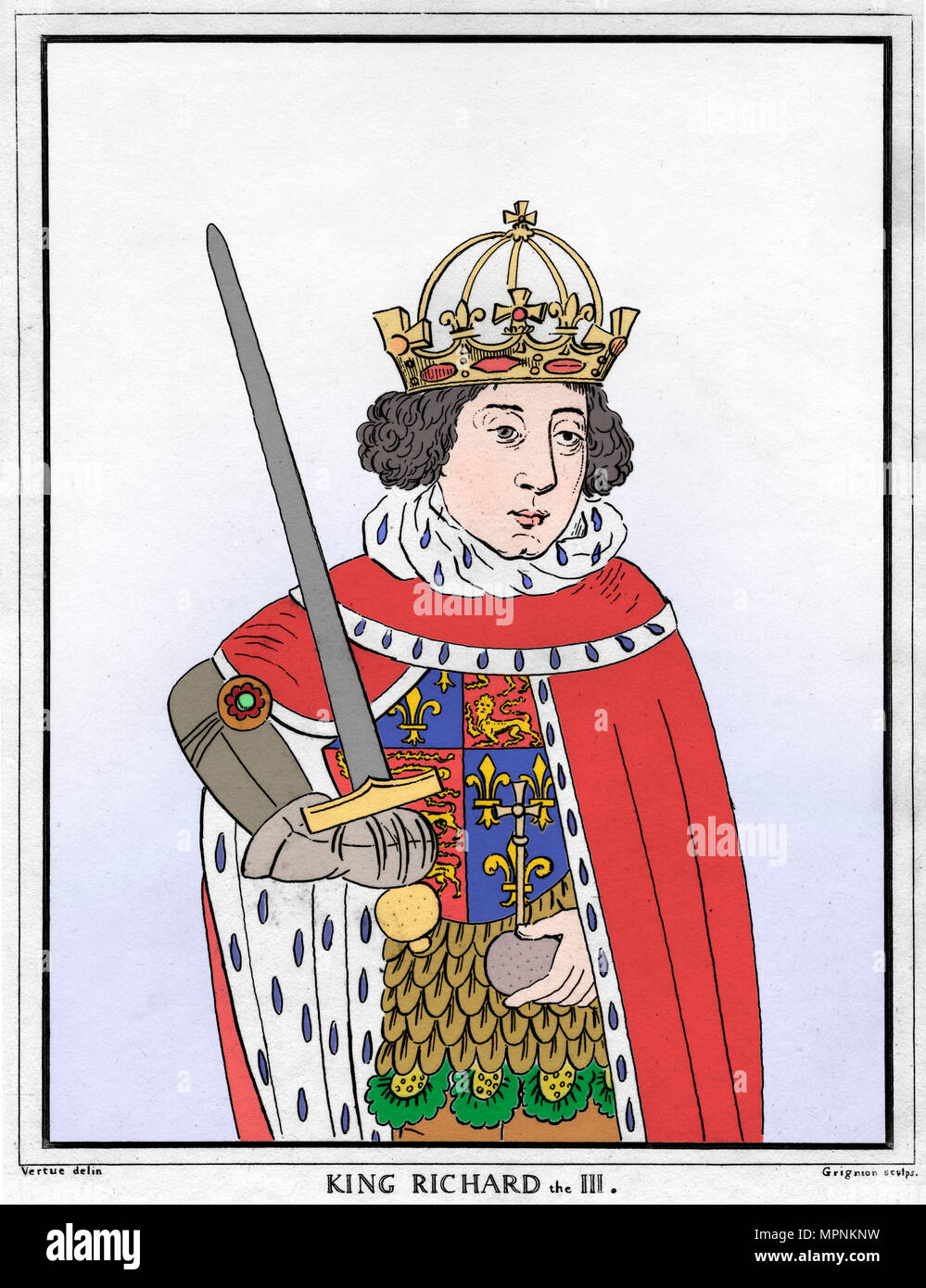 Richard III of England, (18th century). Artist: Reynolds Grignion Stock ...