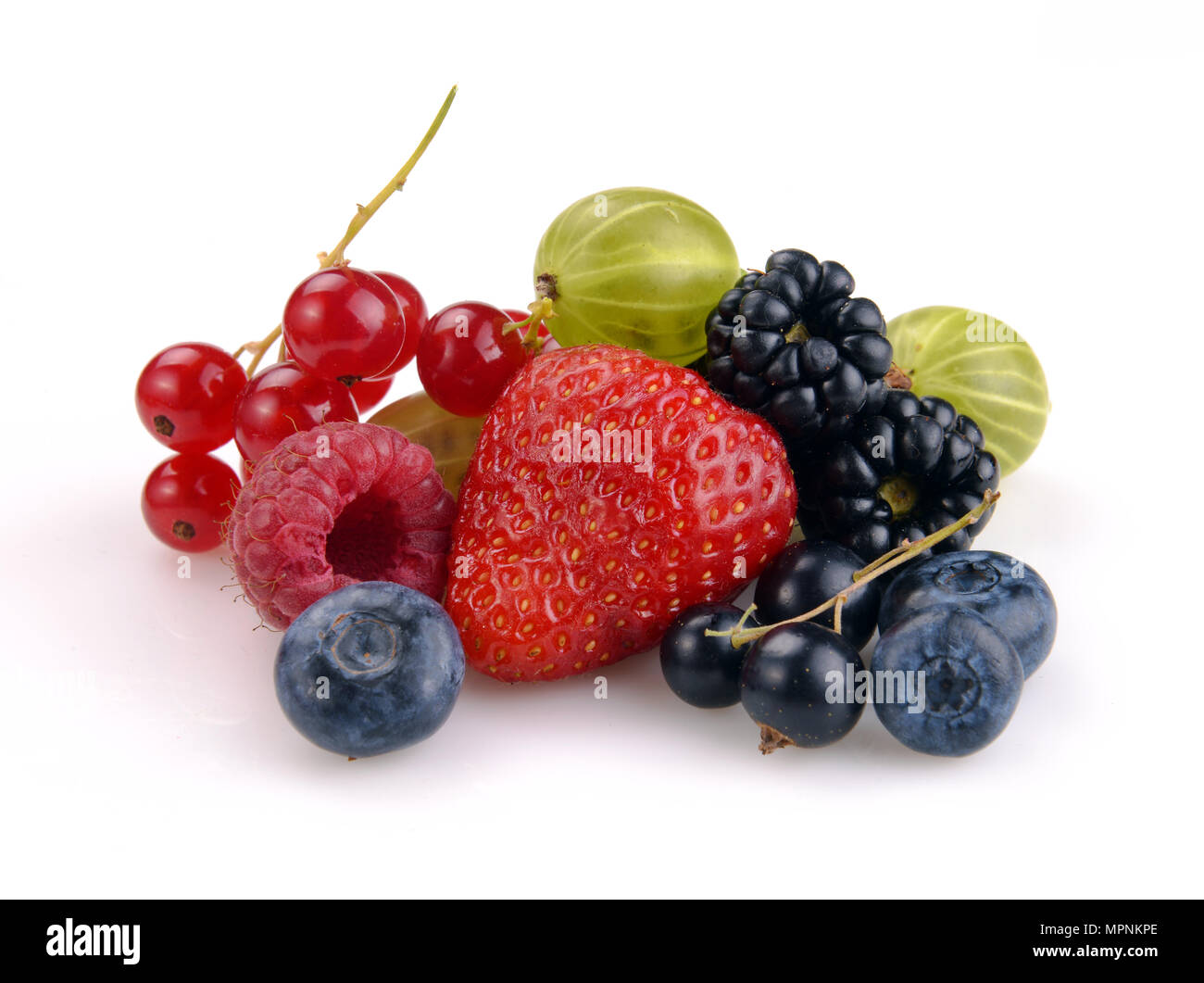 set of berries on a white background Stock Photo - Alamy
