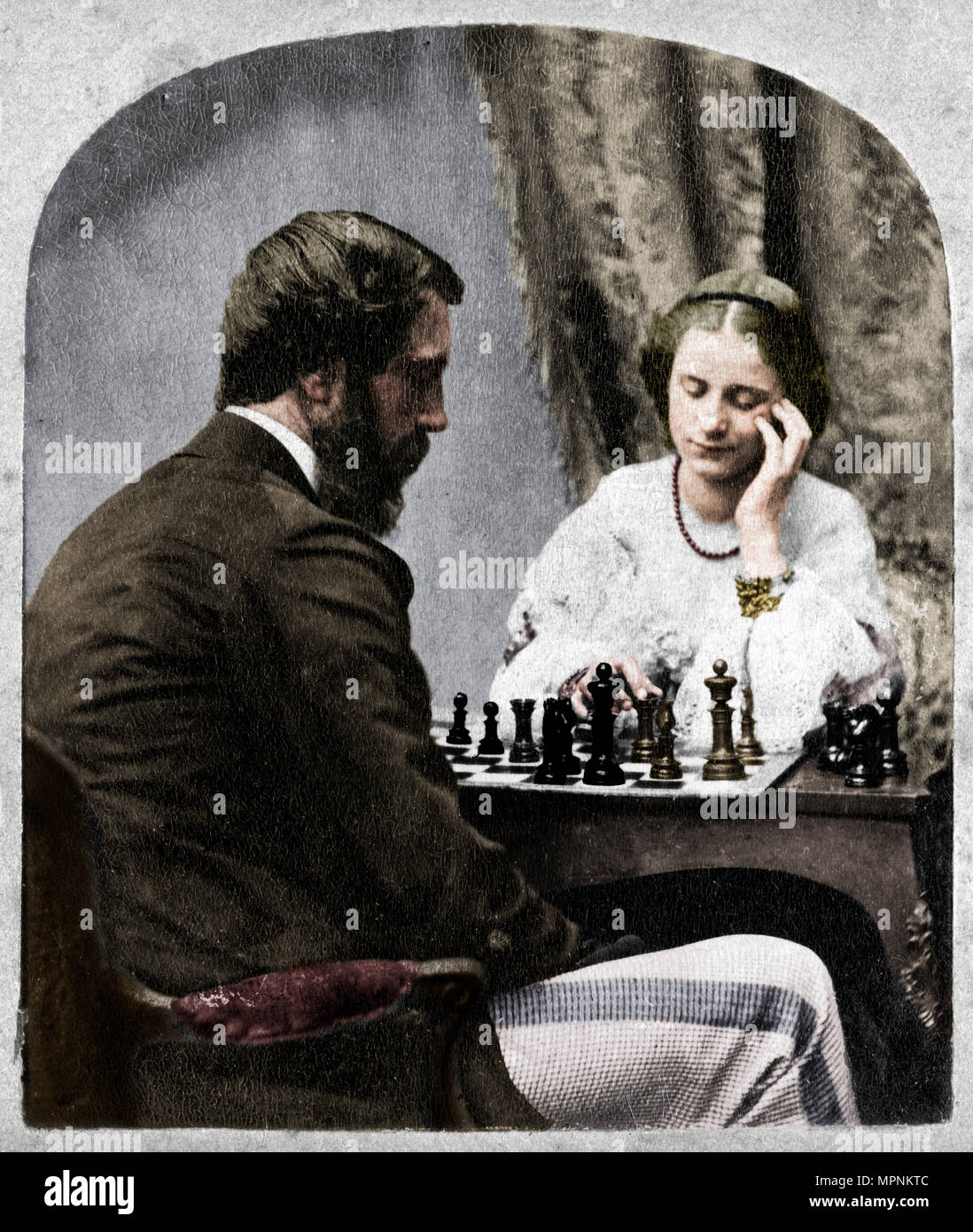The Chess Players. Artist: Unknown Stock Photo - Alamy