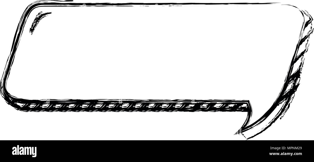 grunge square note chat bubble message vector illustration Stock Vector ...