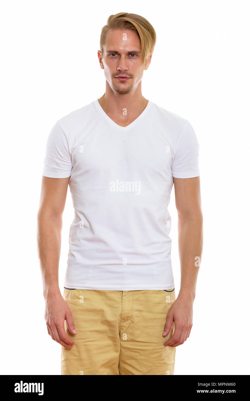 Young handsome man standing hi-res stock photography and images - Alamy