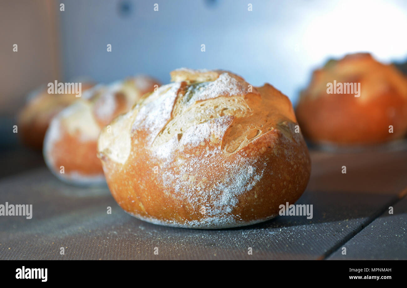 loaf of bread is baked in the oven Stock Photo - Alamy