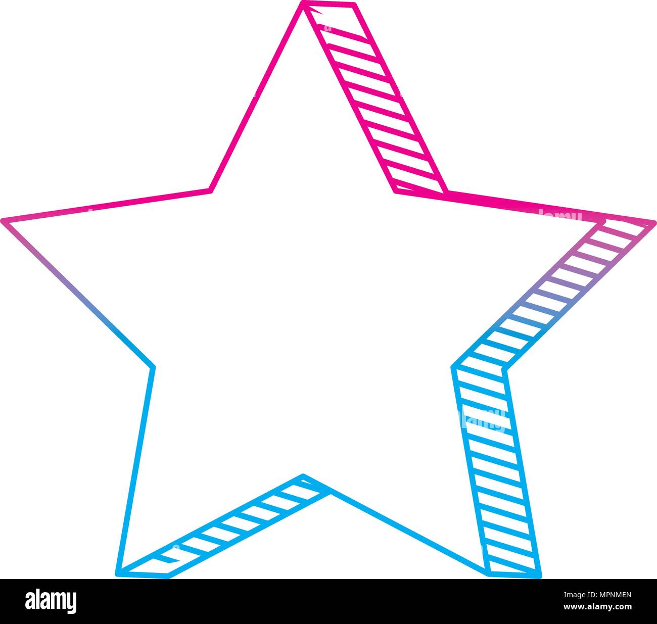 degraded line pictogram star shape symbol icon vector illustration ...