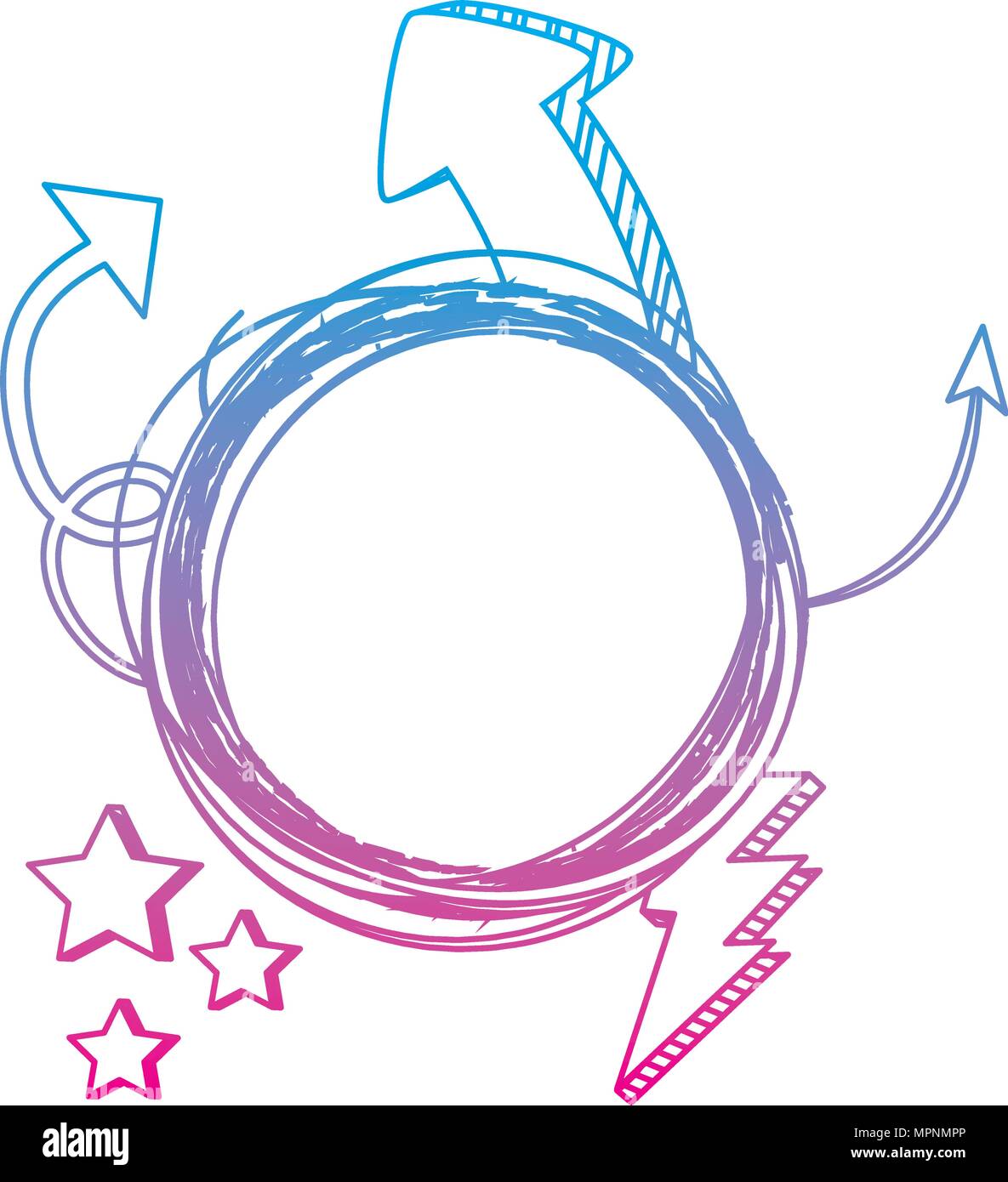 degraded line graphic hand drawn shape design vector illustration Stock ...