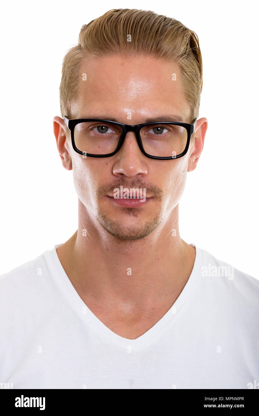Handsome young man wearing glasses hi-res stock photography and images ...