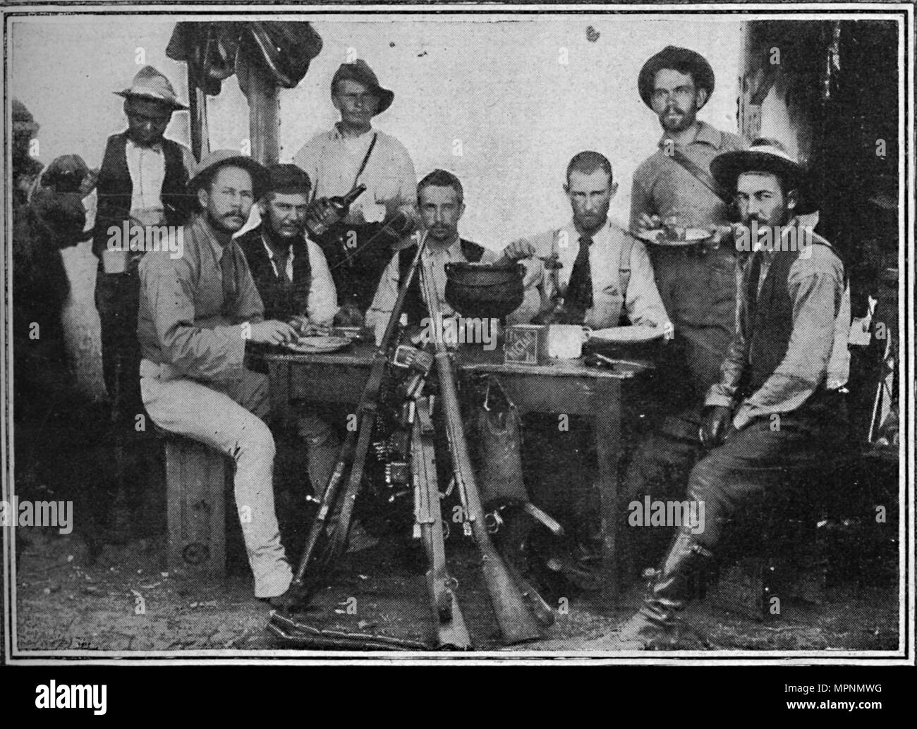 'Boer Telegraphists at Tea', 1900. Artist: Unknown Stock Photo - Alamy