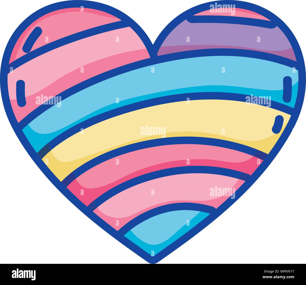 decoration heart shape trendy symbol vector illustration Stock Vector ...
