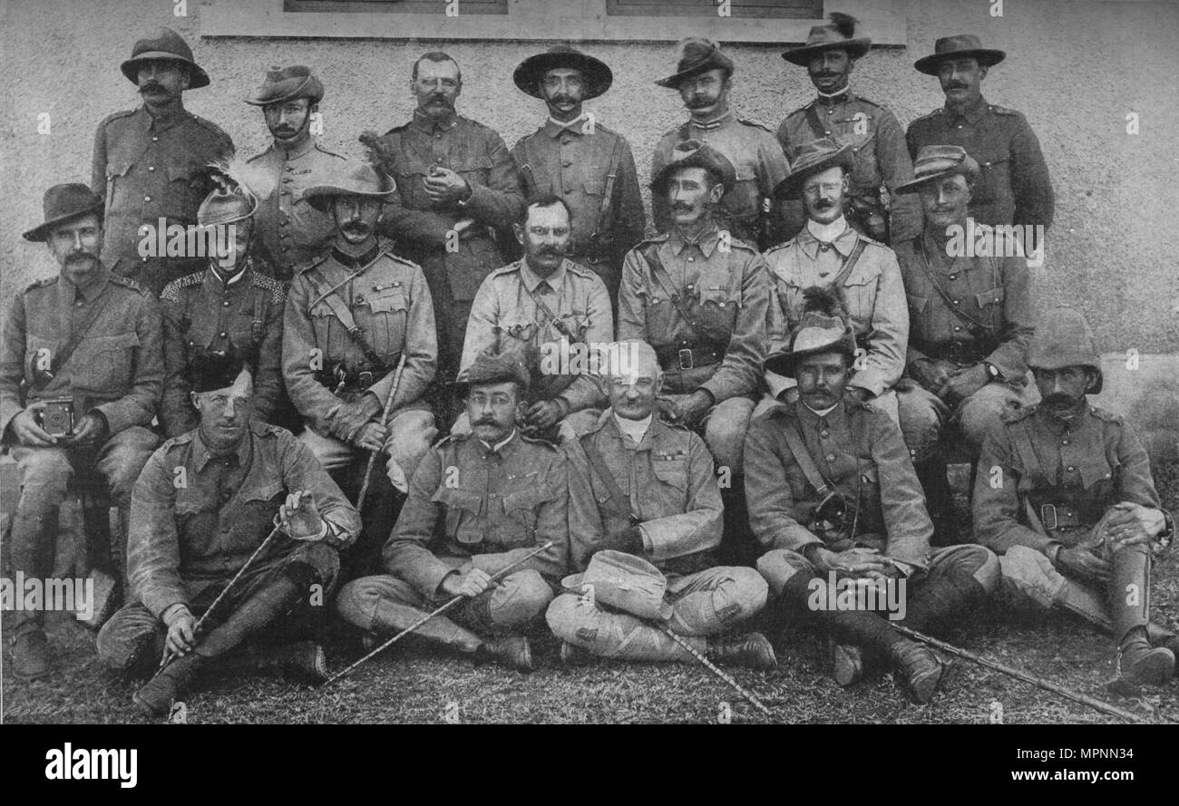'Officers of the Mafeking Relief Force', 1900, (1902). Artist: D Taylor ...
