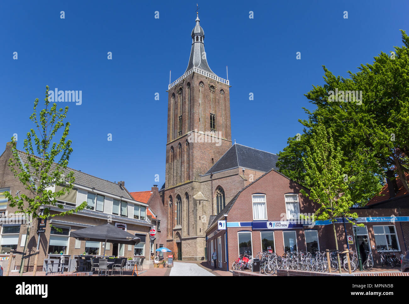 Historic St. Stephanus church in the center of Hasselt, Netherlands ...