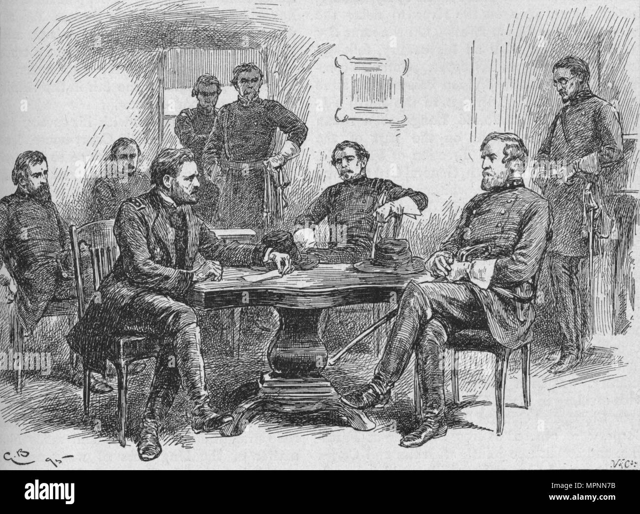 Civil war america surrender Black and White Stock Photos & Images - Alamy