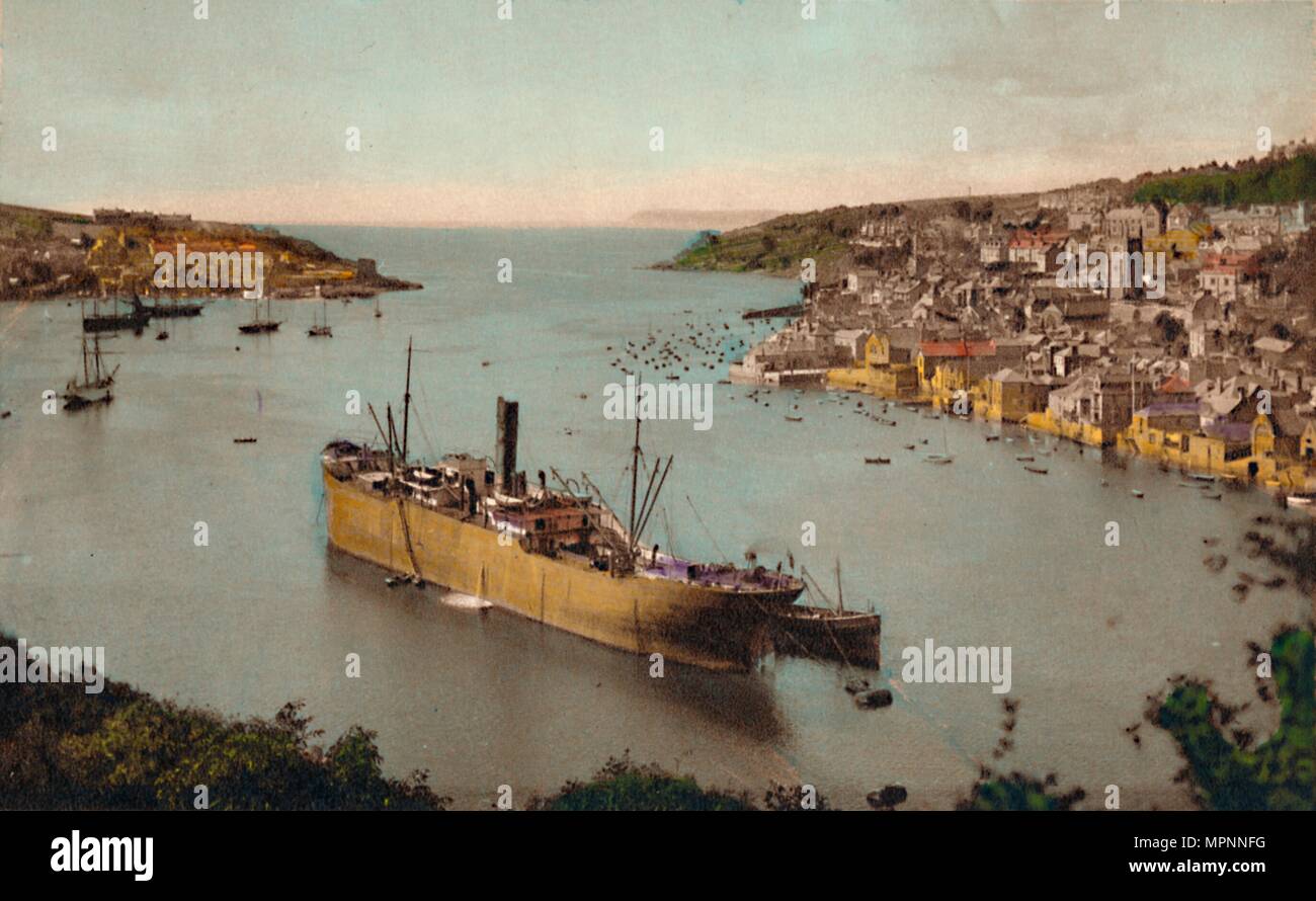 'Fowey from Hall Walk', c1930. Artist: Unknown Stock Photo - Alamy