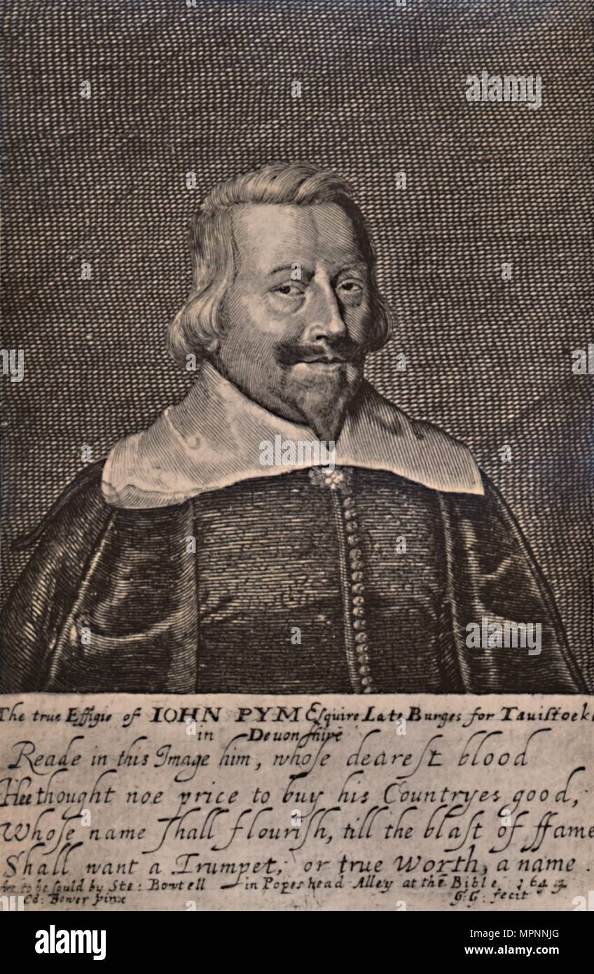 John Pym, English Parliamentarian politician, c1644 (1894). Artist ...