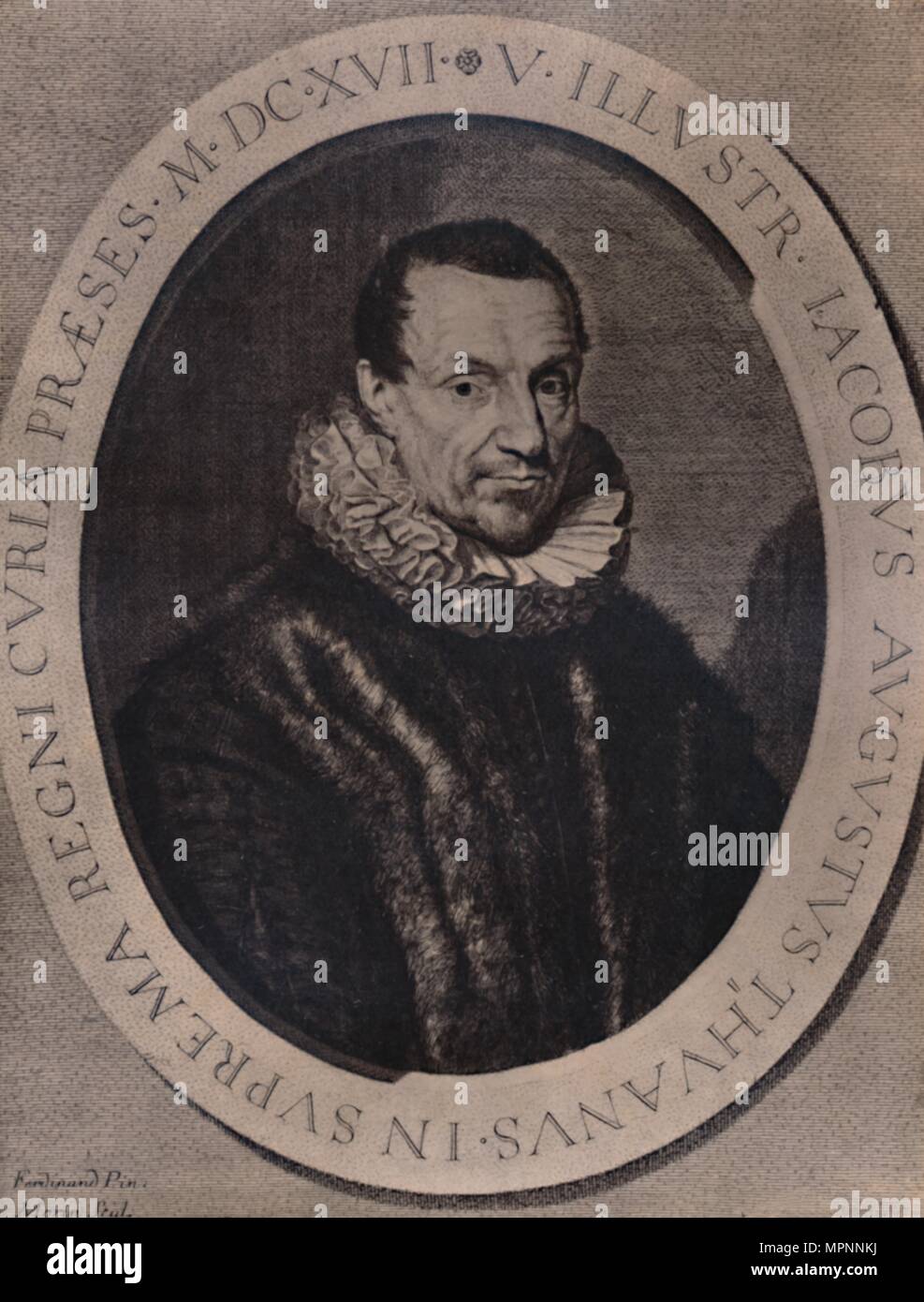 Jacques Auguste de Thou, French historian and book collector, 17th ...