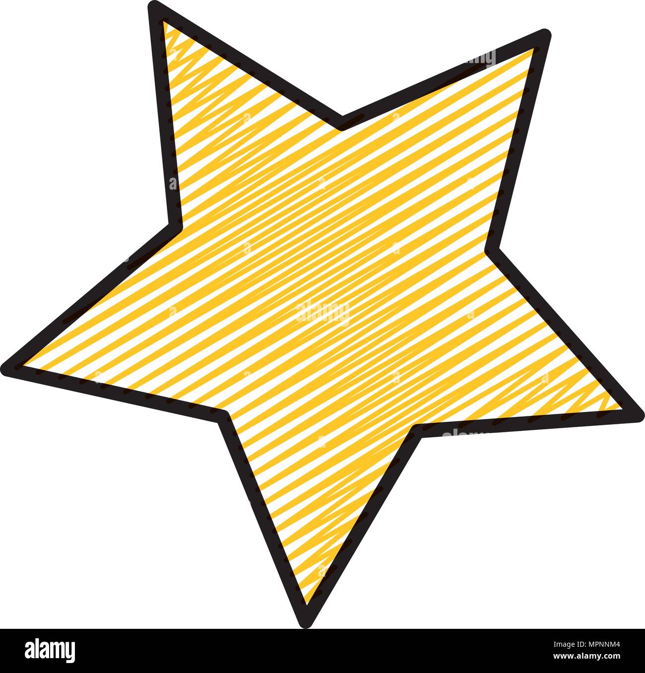 doodle sparkly star shape decoration style vector illustration Stock ...