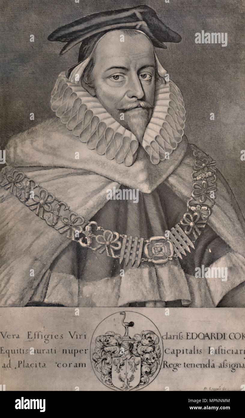 Sir Edward Coke, English lawyer, writer and politician, c1666 (1894 ...