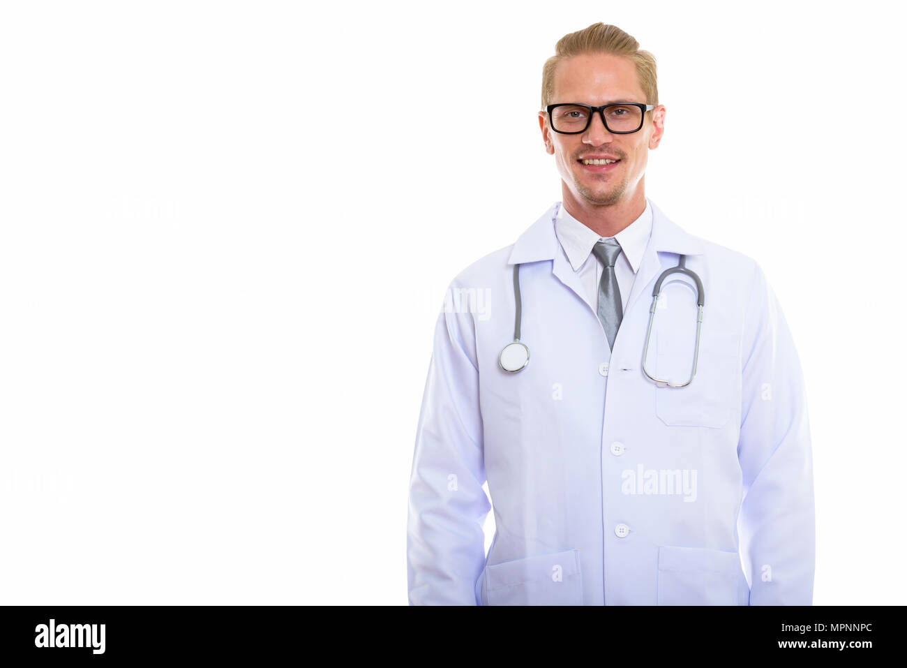 Portrait happy nerd man smiling hi-res stock photography and images - Alamy