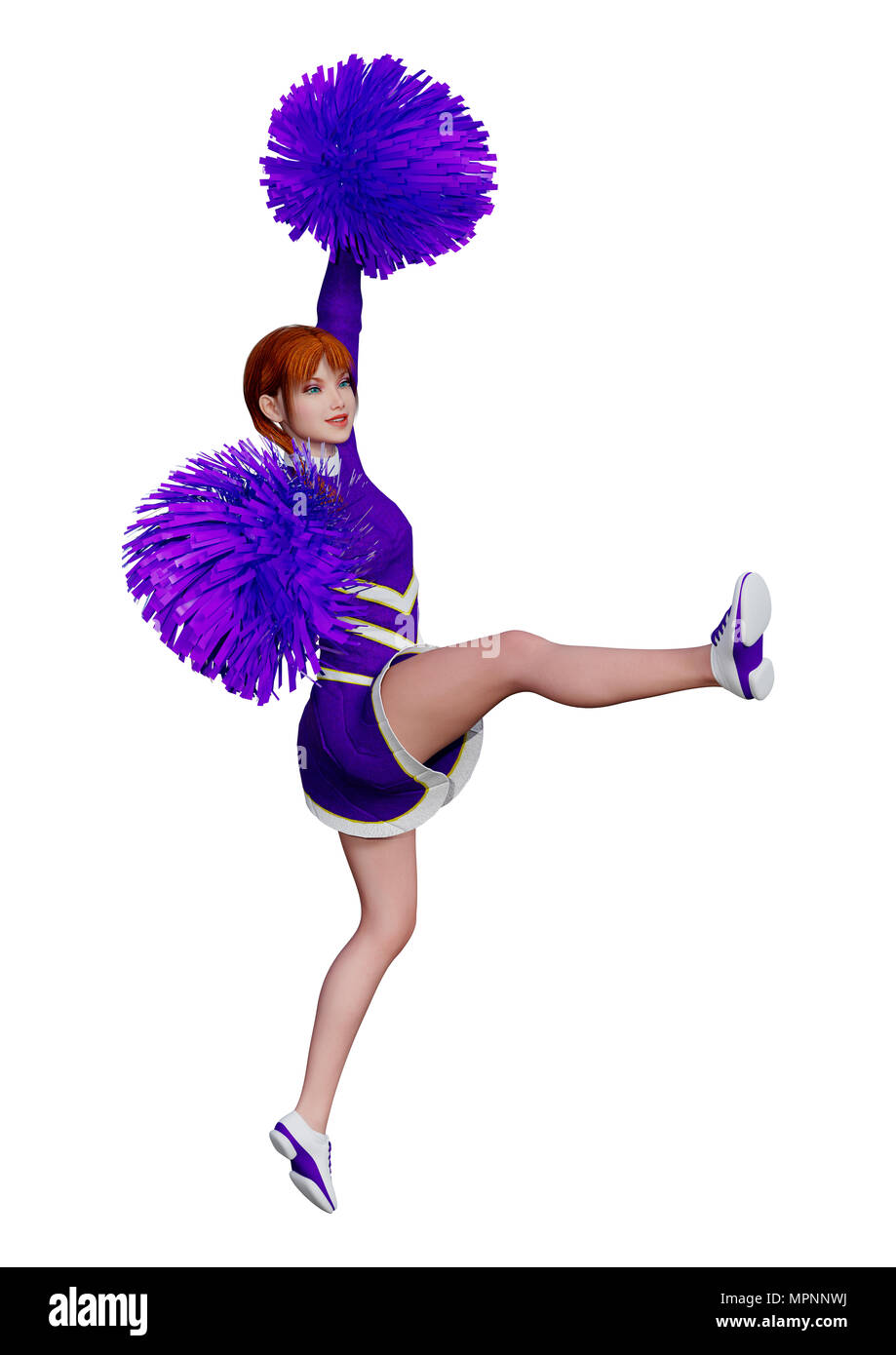 Cheerleader kick hi-res stock photography and images - Alamy
