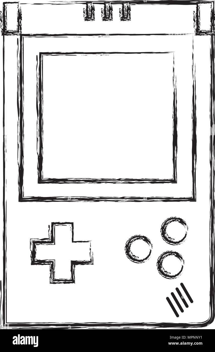 grunge tetris handheld videogame console simulador vector illustration ... grunge tetris handheld videogame console simulador vector illustration ...