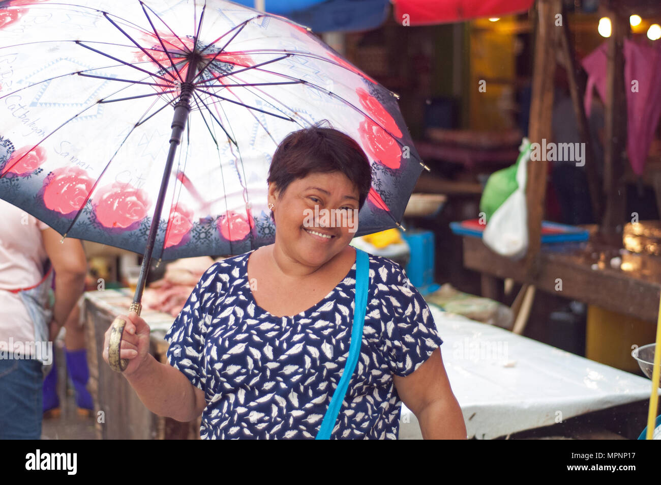 Lady and umbrella Stock Photo - Alamy
