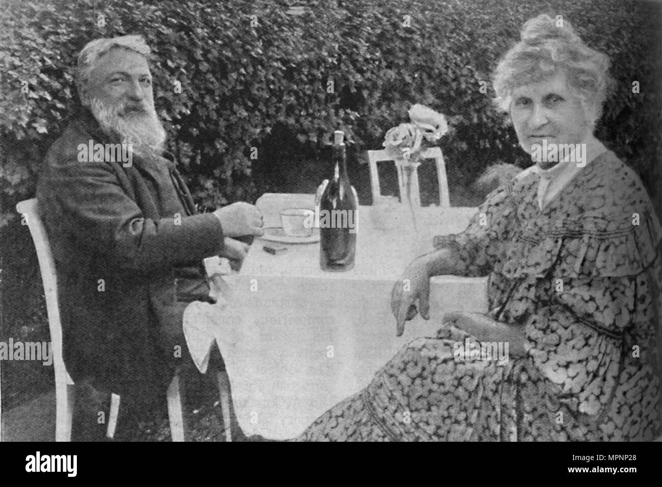 'Auguste Rodin - Rodin and his Wife in their Garden at Meudon', c1925 ...