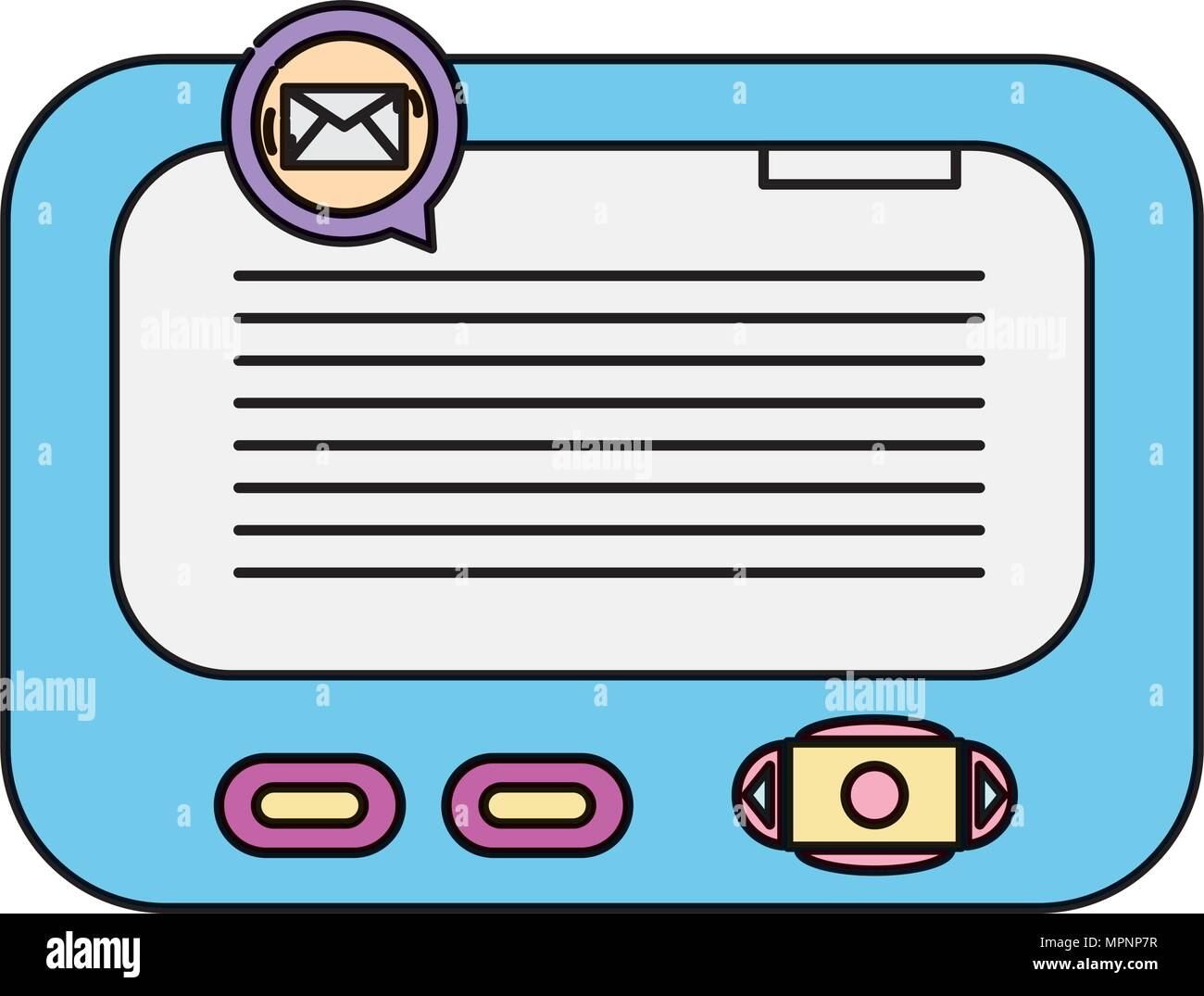 color digital screen tablet technology display vector illustration ...