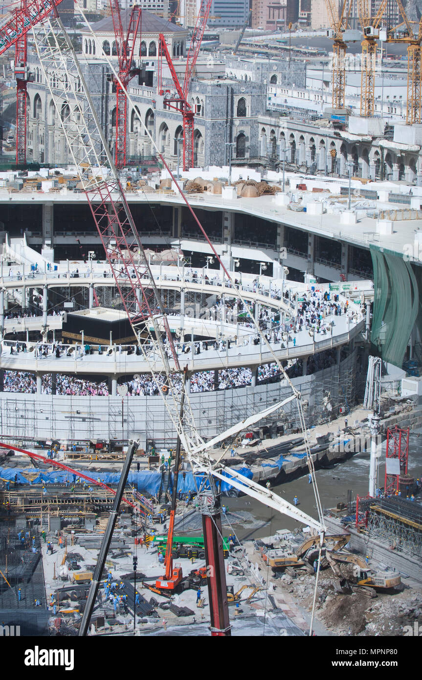 Construction of Al-Masjid Al-Haram Around Al Kaaba in Mecca, Saudi ...