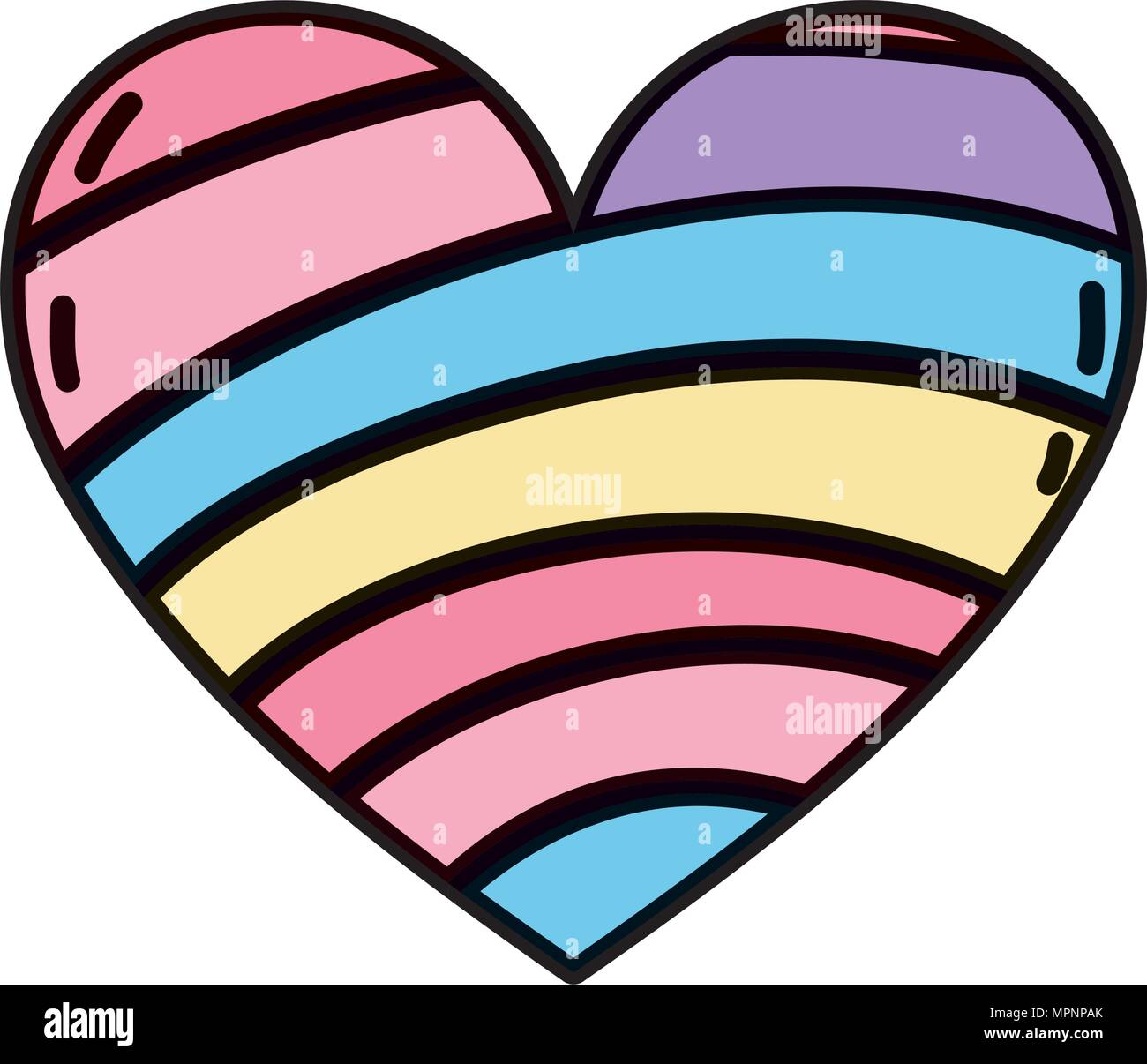 color decoration heart shape trendy symbol vector illustration Stock ...