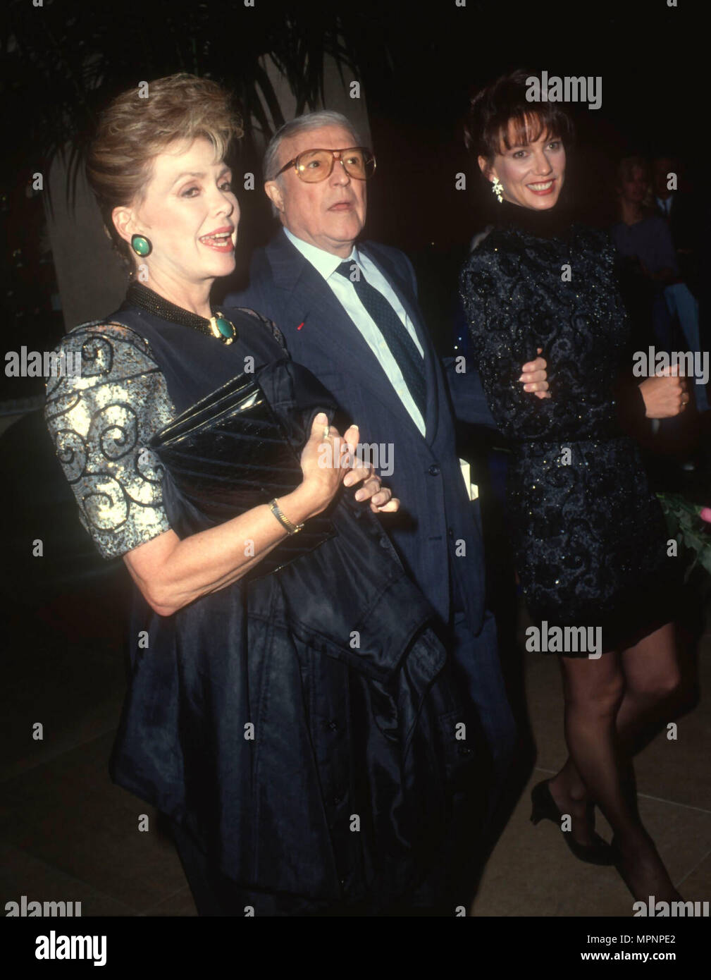 BEVERLY HILLS, CA - FEBRUARY 28: (L-R) Actress Barbara Rush, actor ...