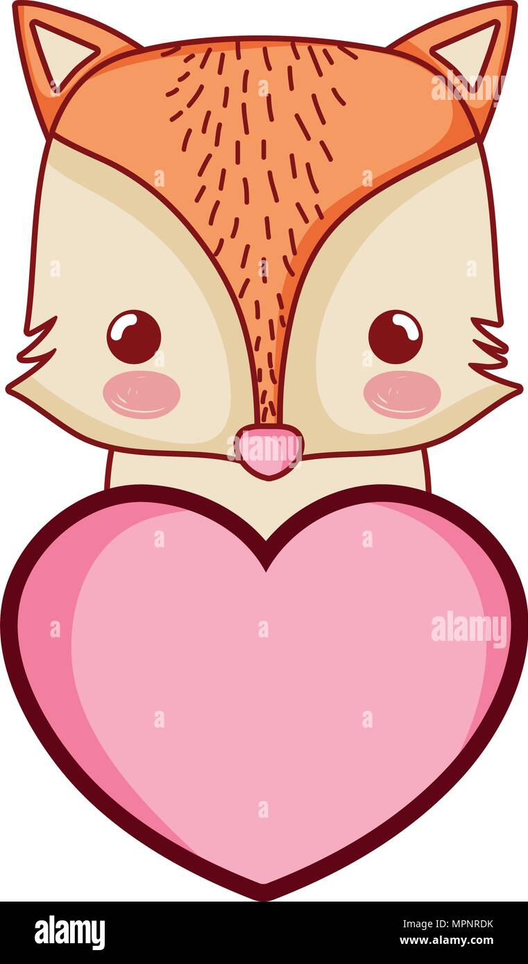 chipmunk cute wild animal with heart Stock Vector Image & Art - Alamy
