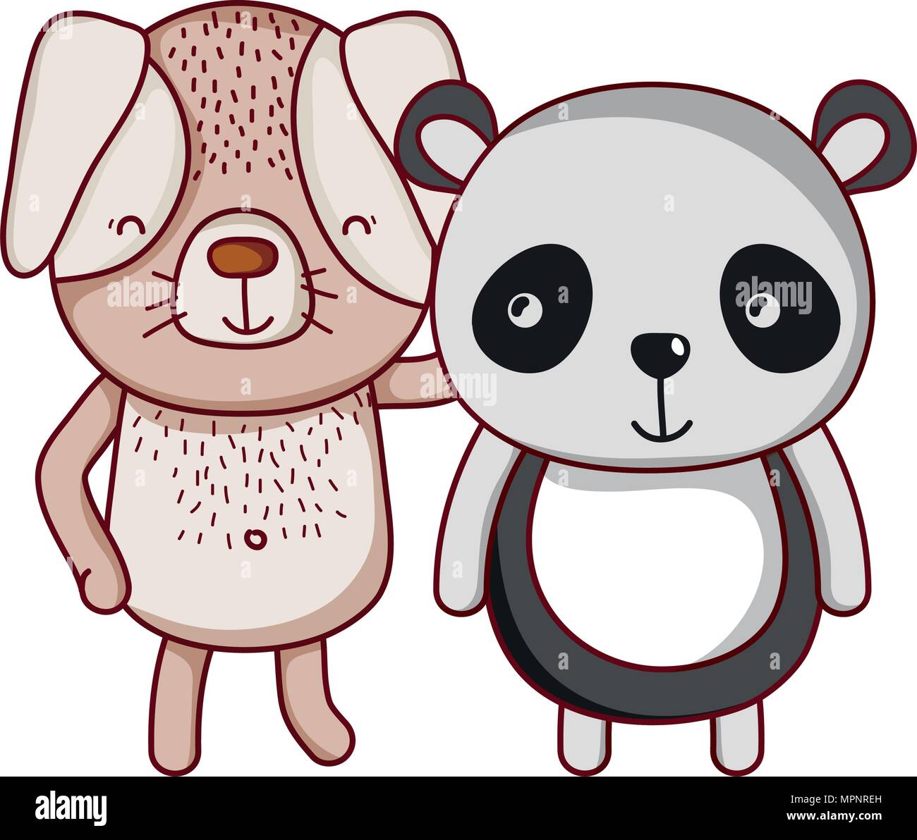 Panda friends Stock Vector Images - Alamy